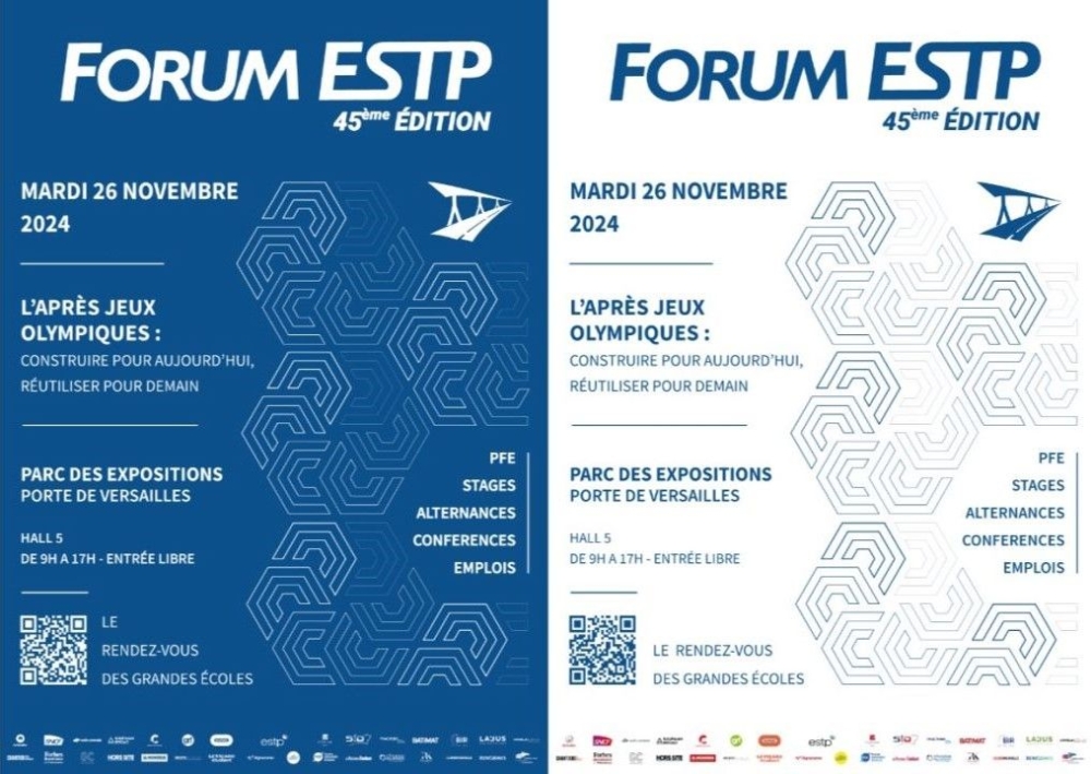 📢 Forum ESTP 45ème édition - mardi 26 novembre 2024
